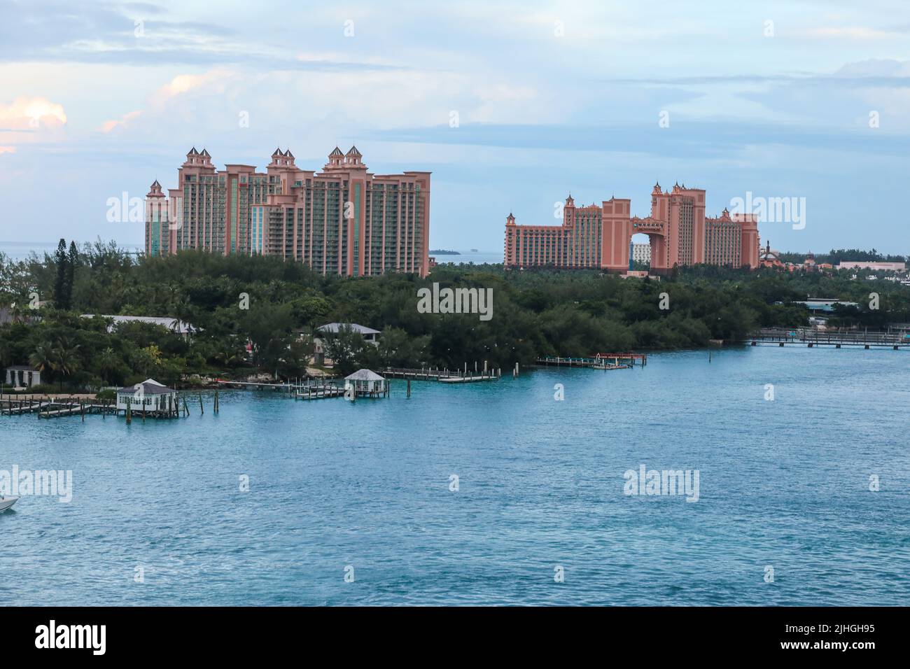 Royal Towers Hotel, Atlantis resort, Paradise Island, The Bahamas Stock ...