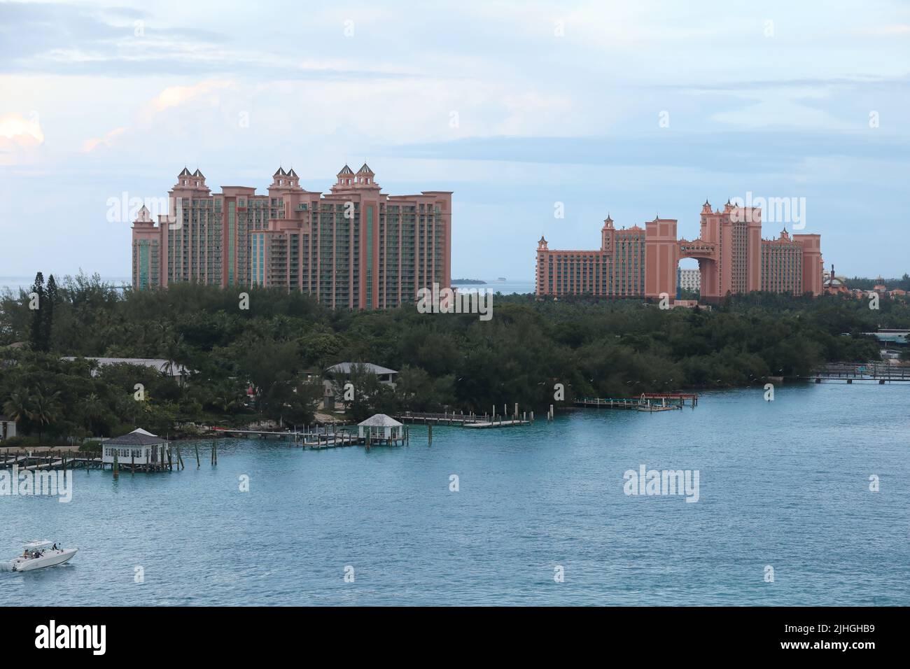 Royal Towers Hotel, Atlantis resort, Paradise Island, The Bahamas Stock ...