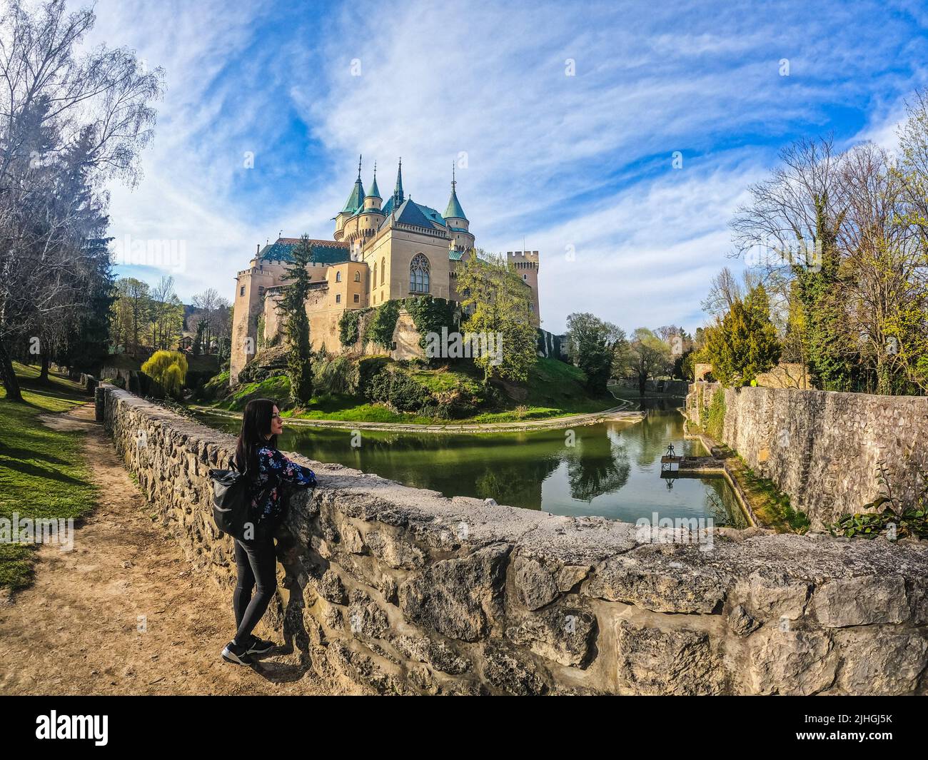 A view of the medieval Bojnice castle in Slovakia Stock Photo - Alamy