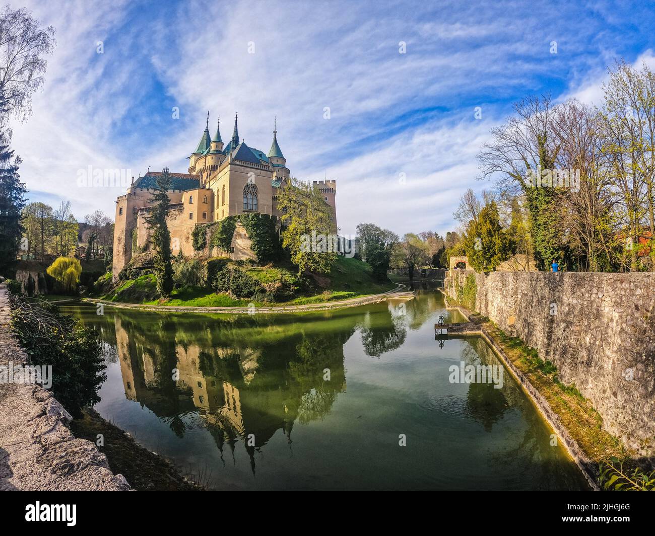 A view of the medieval Bojnice castle in Slovakia Stock Photo - Alamy