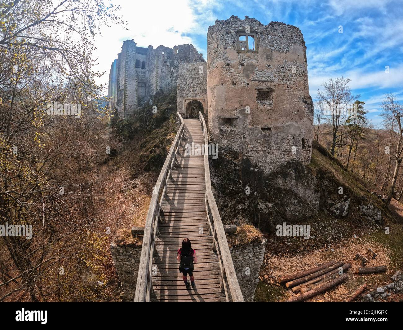 View of Uhrovec Castle in Slovakia Stock Photo - Alamy