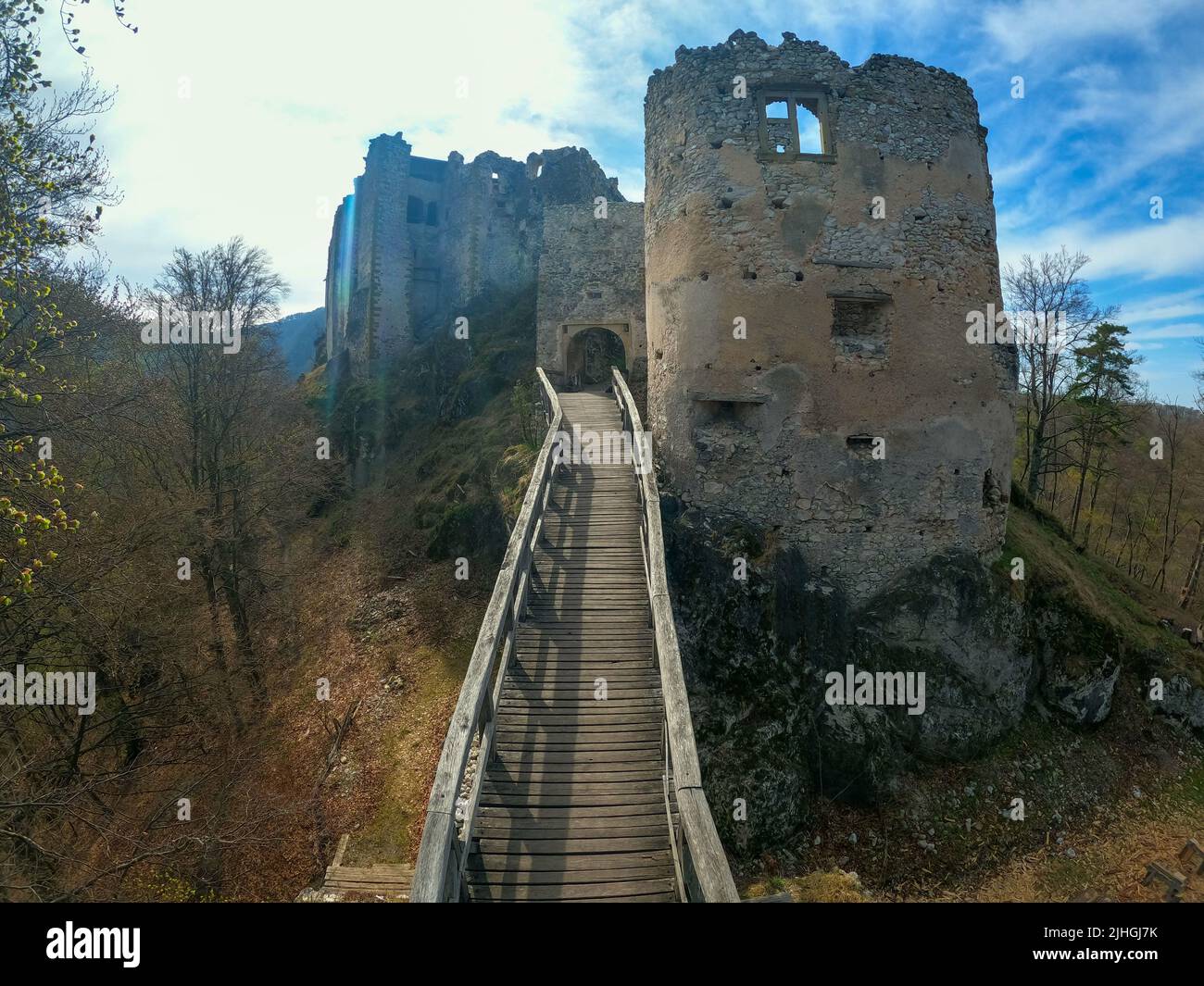 View of Uhrovec Castle in Slovakia Stock Photo - Alamy