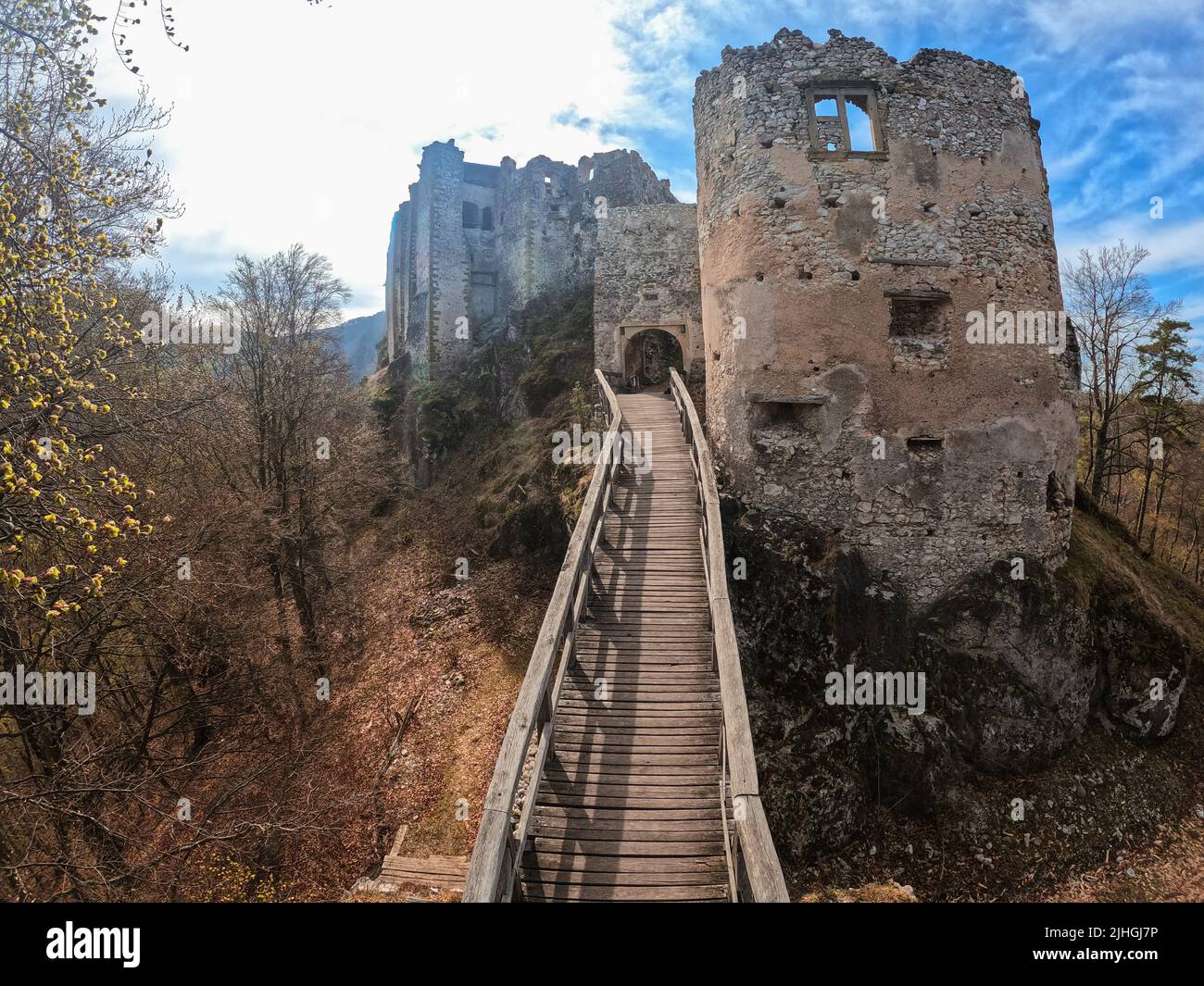 View of Uhrovec Castle in Slovakia Stock Photo - Alamy