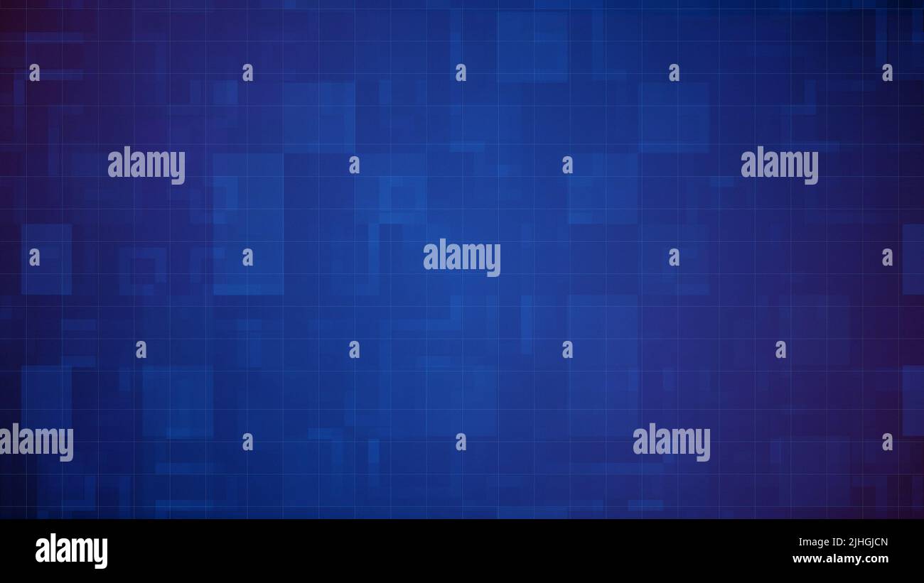 A blue square grid graphic technology background Stock Photo - Alamy