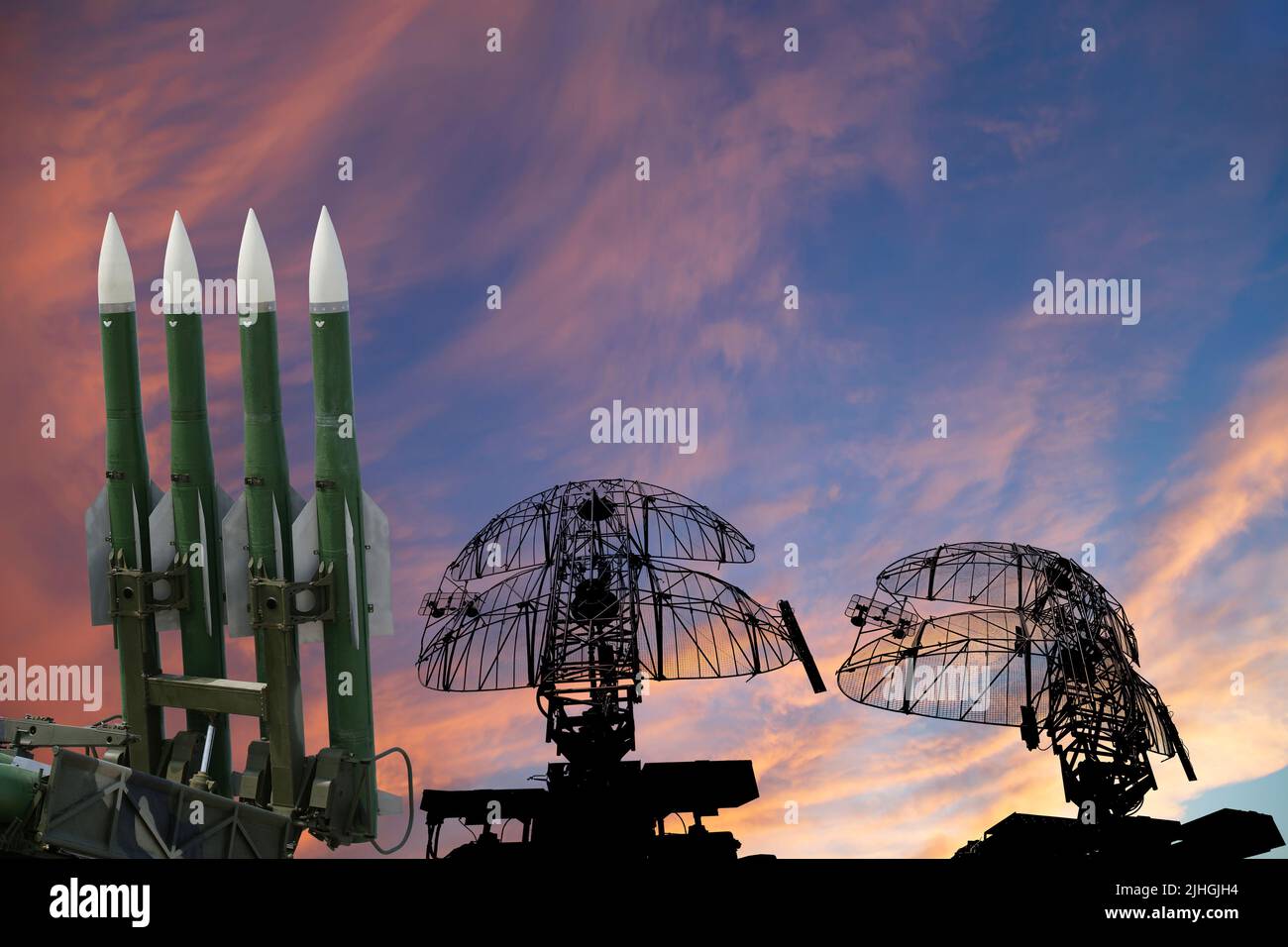 Air defense radars of military mobile anti aircraft systems and modern ...