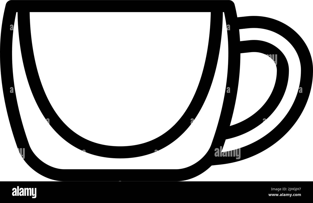 coffee hot drink cup line icon vector illustration Stock Vector Image ...