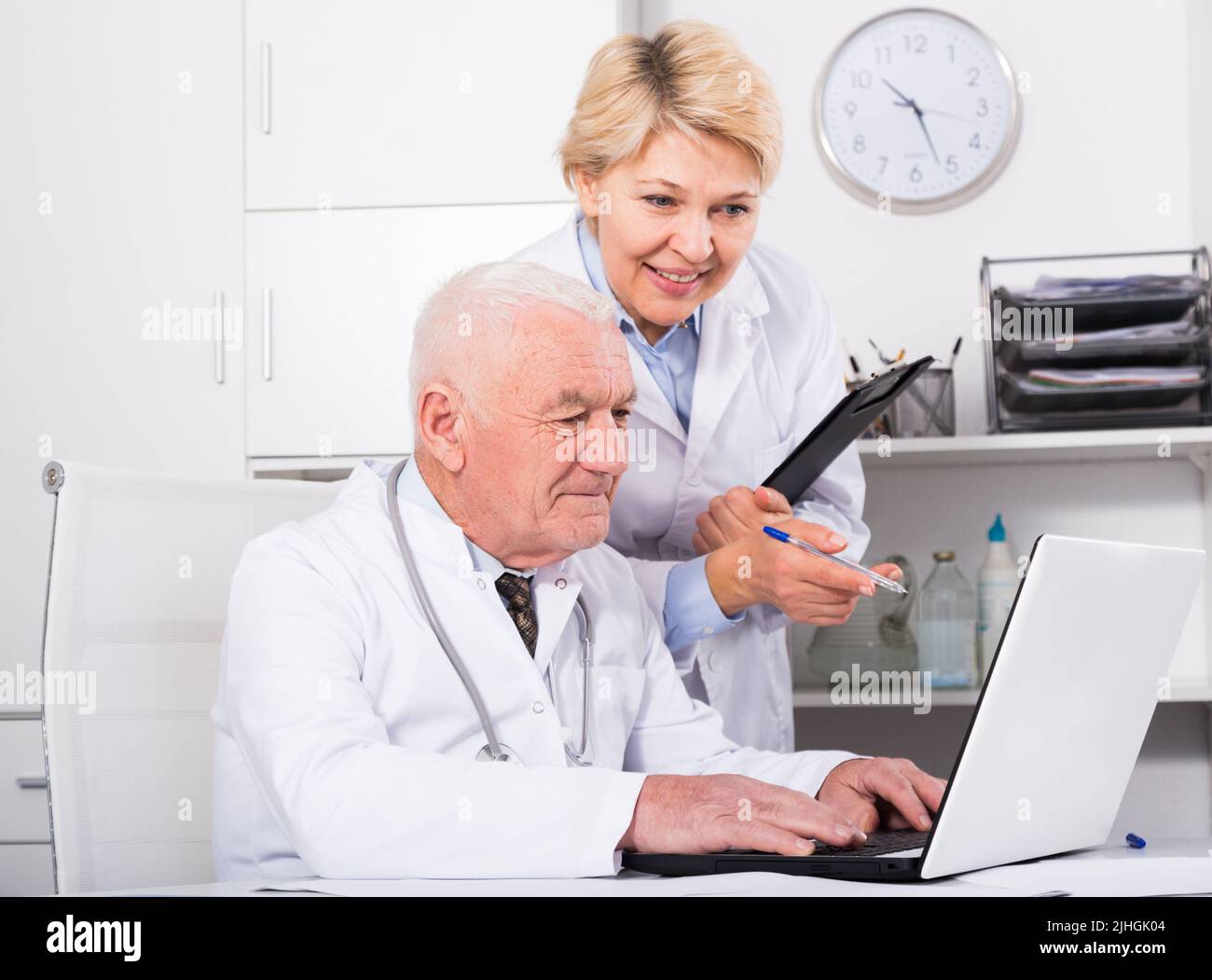 Male doctor and nurse Stock Photo - Alamy