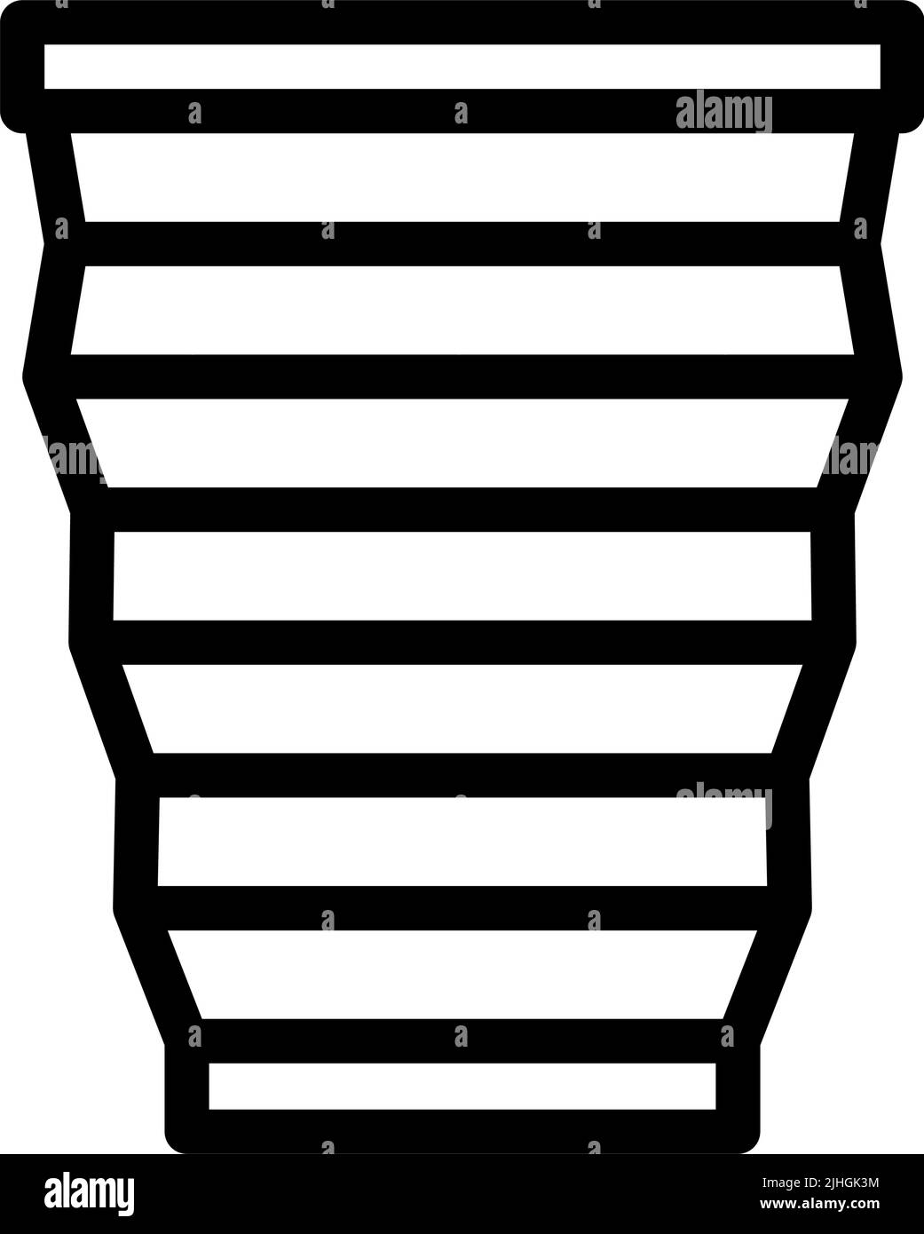 silicone folding cup line icon vector illustration Stock Vector Image ...