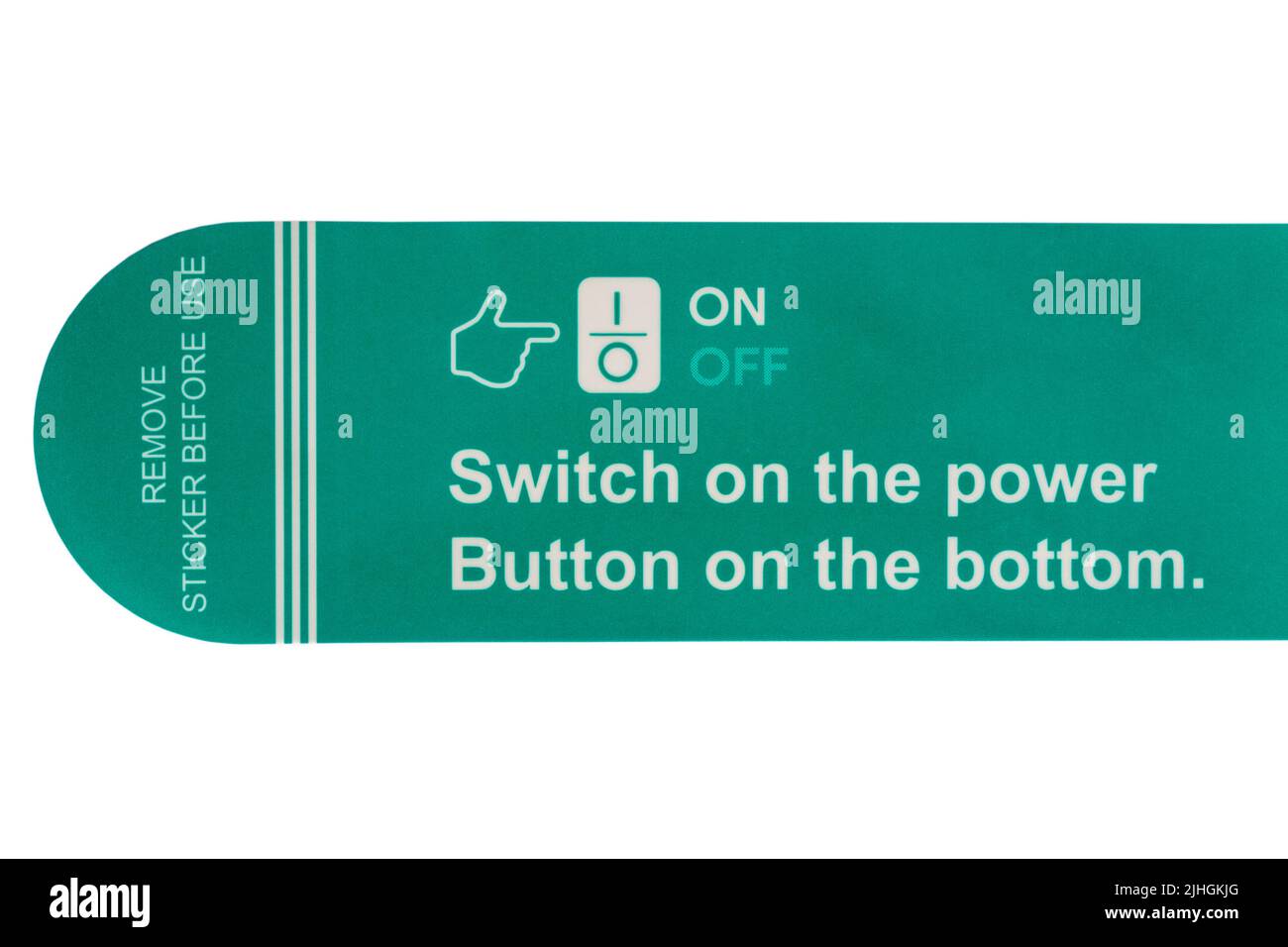 Switch on the power button on the bottom, remove sticker before use ...
