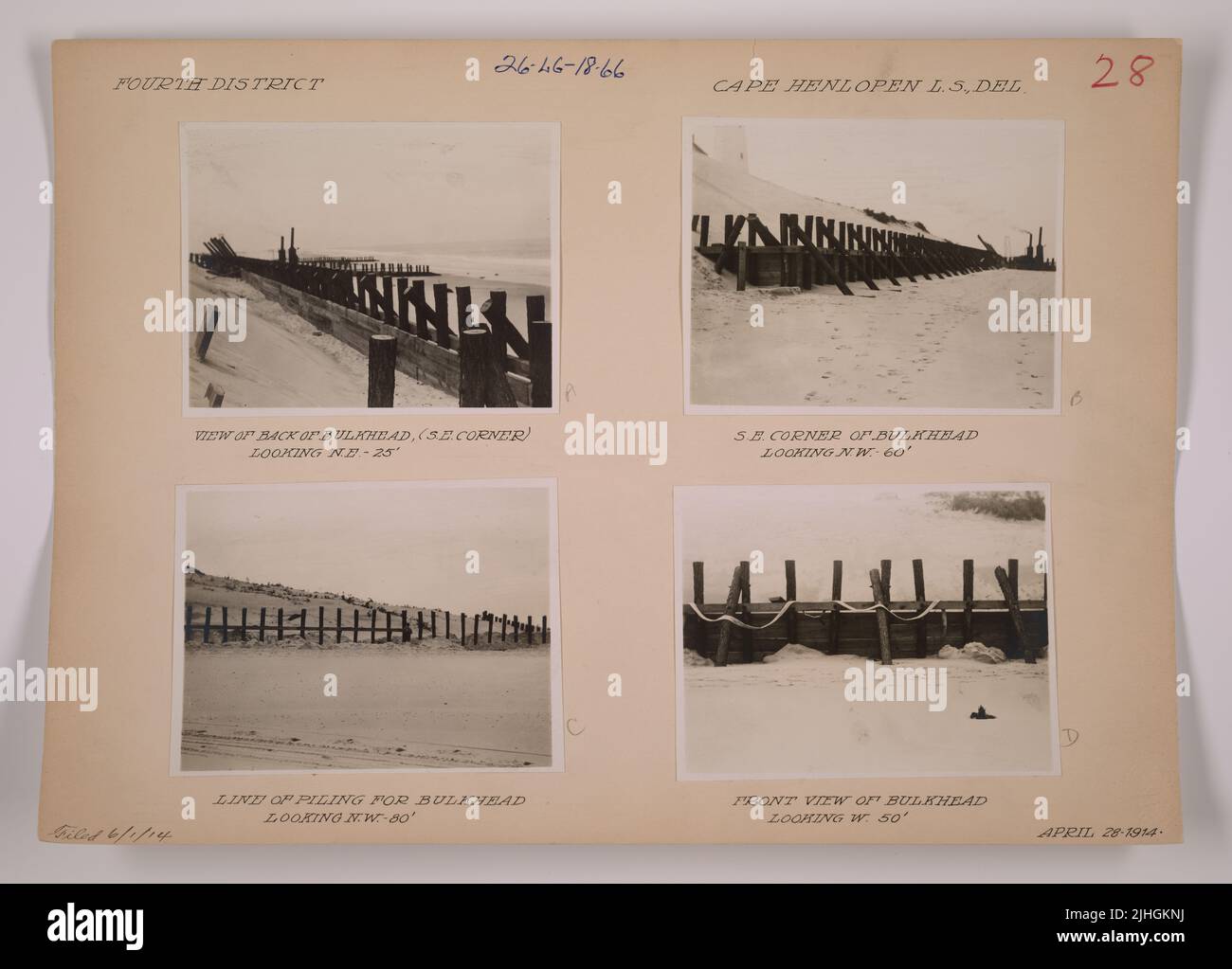 DE - Cape Henlopen. Cape Henlopen Light Station, Delaware. View of back ...