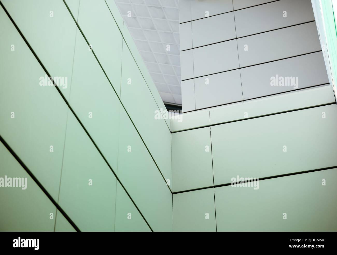 Abstract corners inside modern apartment building square and rectangle ...