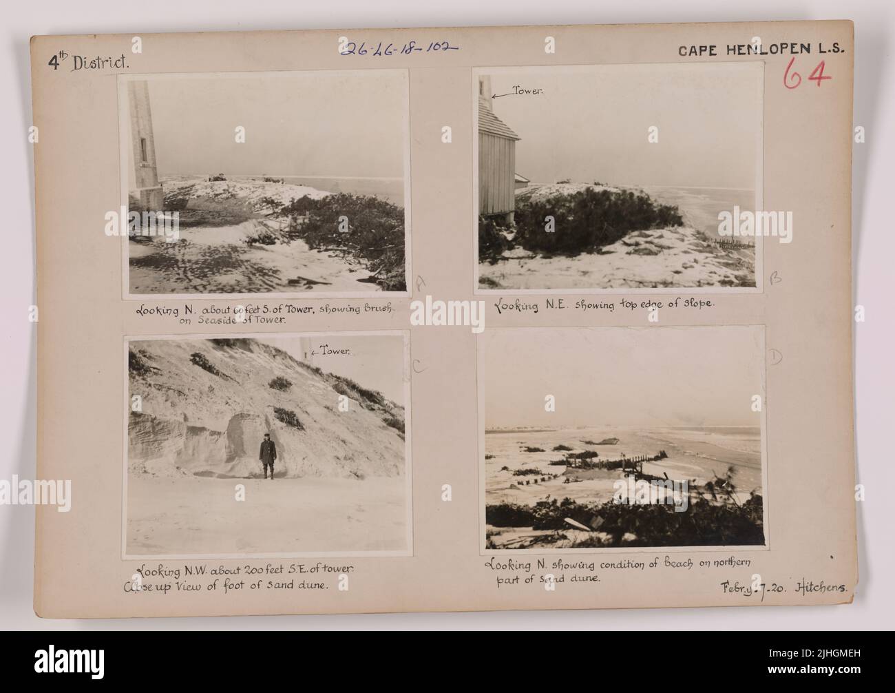 DE - Cape Henlopen. Cape Henlopen Light Station, Delaware. Looking NW ...