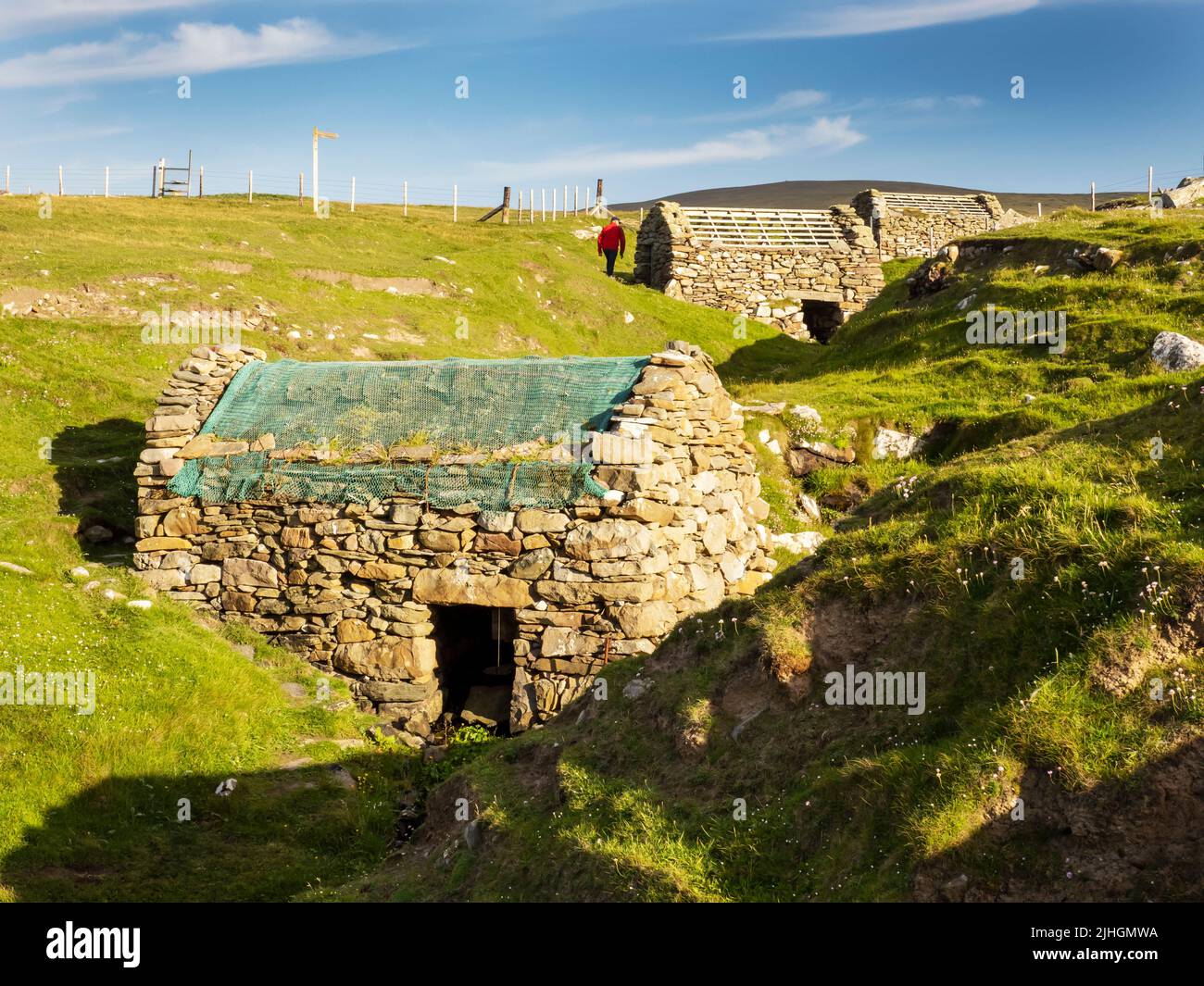 Mid 19th century stone water mills shetland islands hi-res stock ...