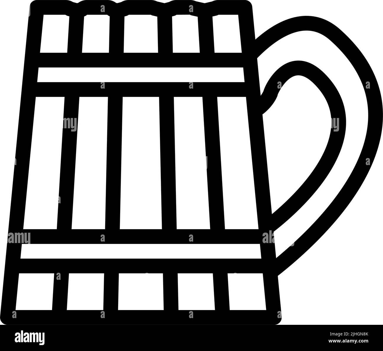 wooden cup line icon vector illustration Stock Vector Image & Art - Alamy