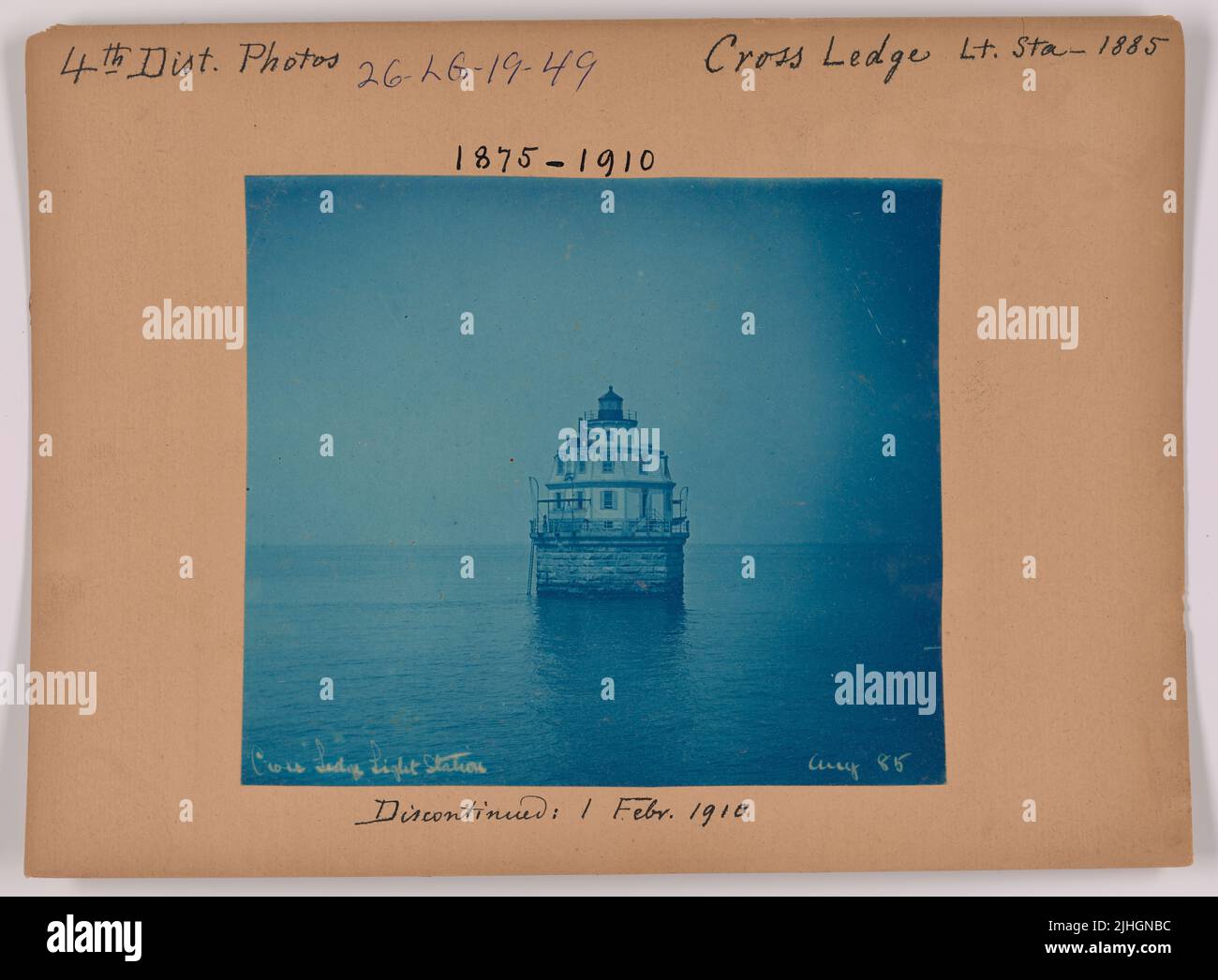 NJ - Cross Ledge. Cross Ledge Light Station, New Jersey. Discontinued 1 ...