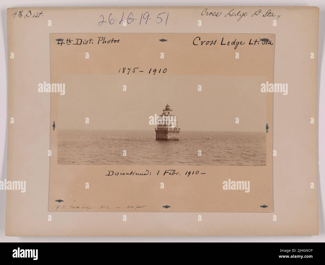 NJ - Cross Ledge. Cross Ledge Light Station, New Jersey. Discontinued 1 ...