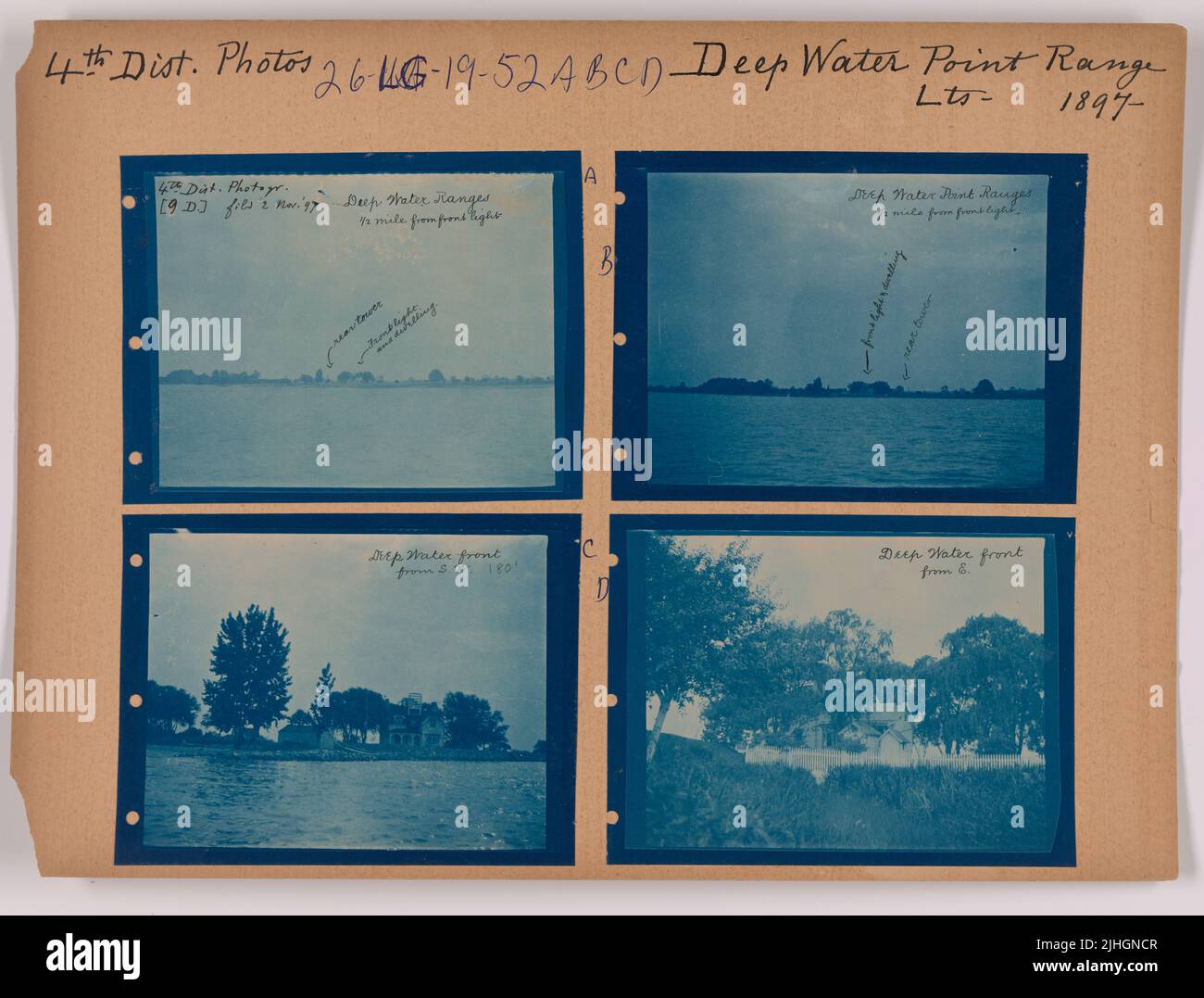 NJ - Deep Water Point. Deep Water Point Range Lights, New Jersey. Deep ...