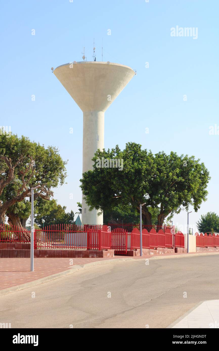 Tower near entrance to Ralli museum for classical art, Caesarea, Israel ...