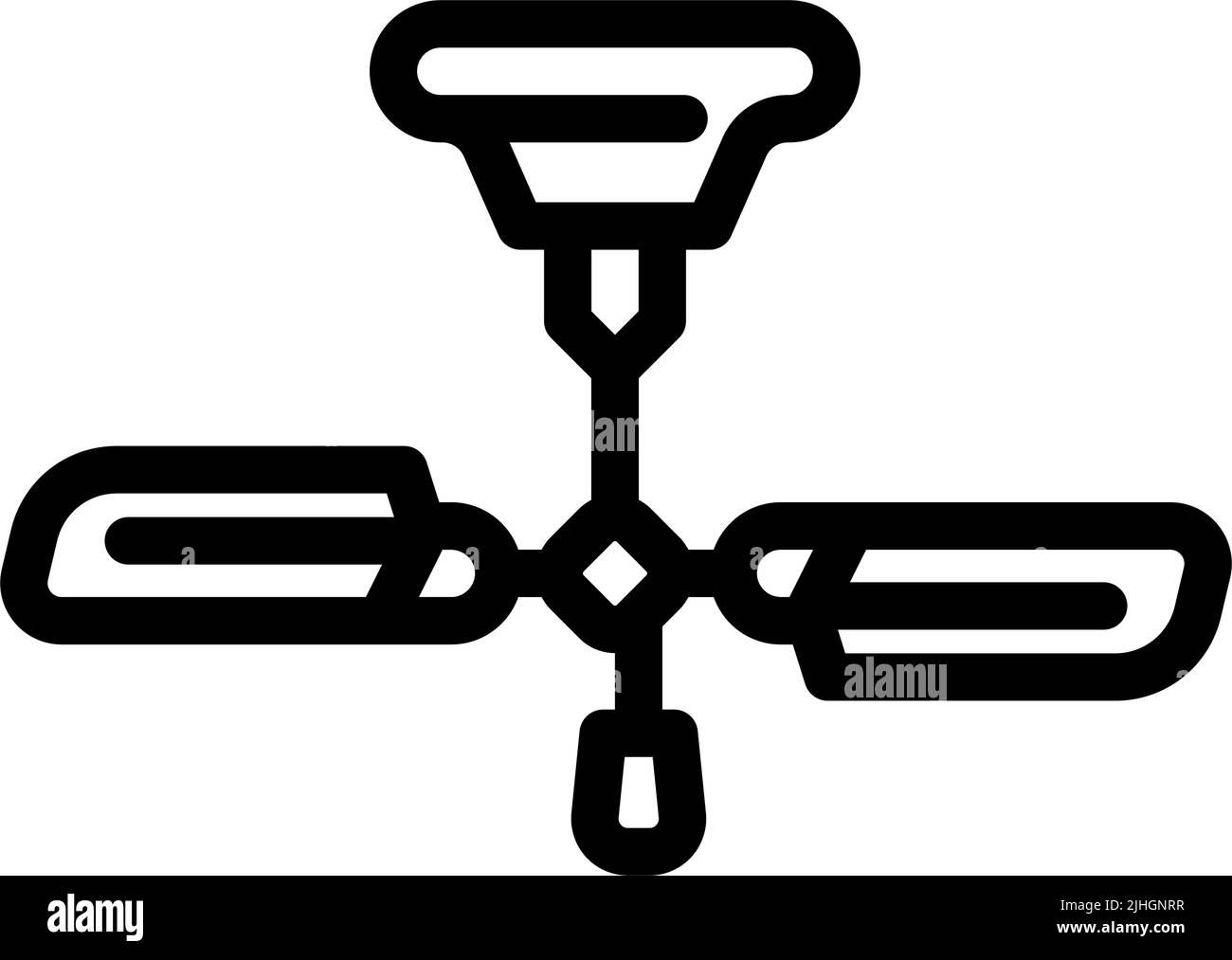 ceiling elegant fan line icon vector illustration Stock Vector Image ...