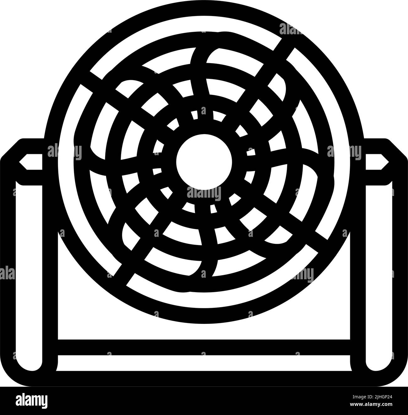 fan electric cooling device line icon vector illustration Stock Vector ...