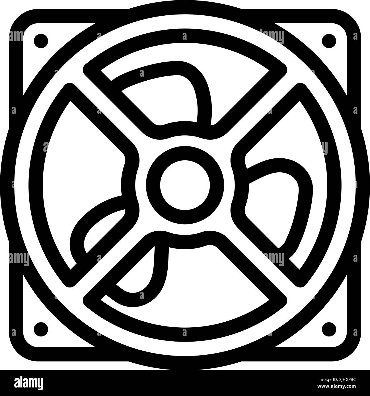 computer fan line icon vector illustration Stock Vector Image & Art - Alamy