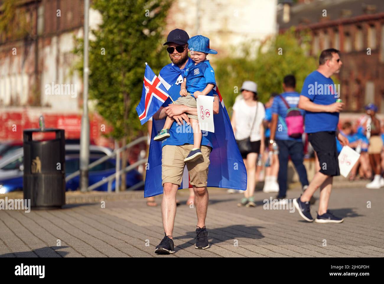 Iceland fans ahead of the UEFA Women's Euro 2022 Group D match at the ...