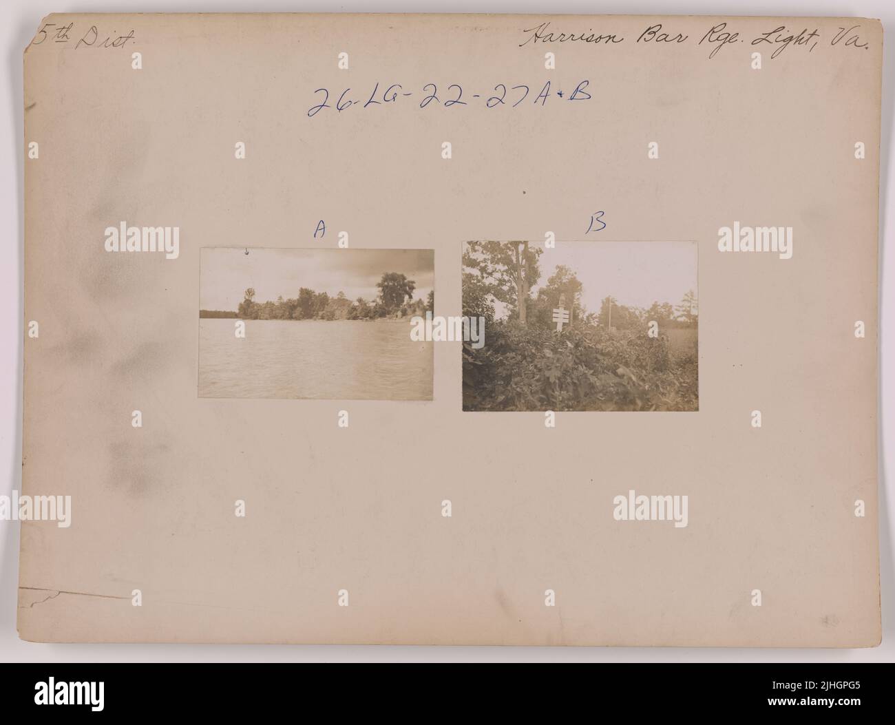 Virginia - Harrison Bar. Harrison Bar Range Light, Virginia Stock Photo ...