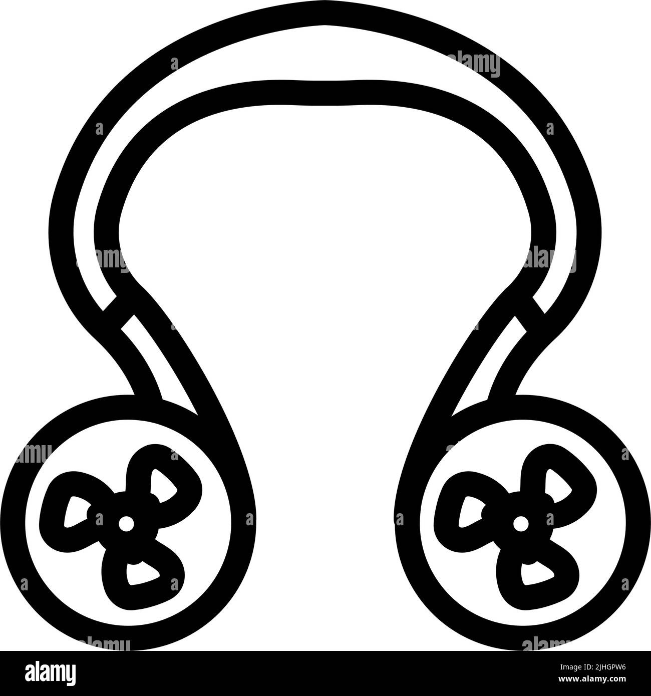 neck fan line icon vector illustration Stock Vector Image & Art - Alamy