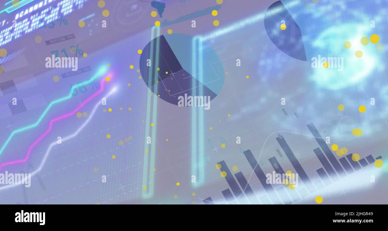 Image of data processing over spots Stock Photo - Alamy