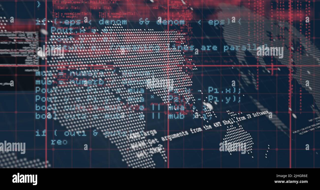 Image of data processing over black background Stock Photo - Alamy