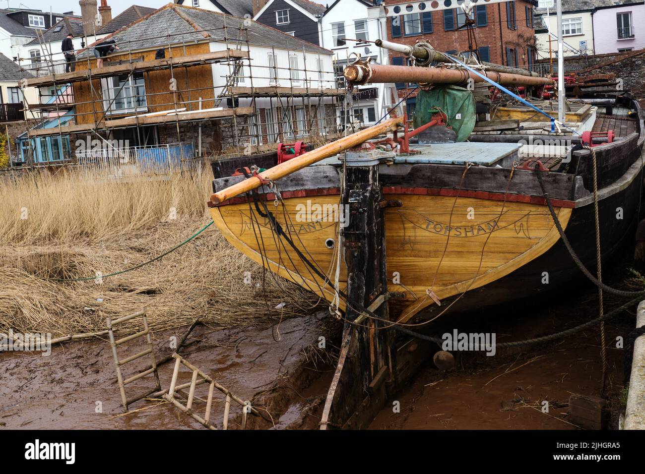 The Thames Barge ‘Vigilant’ continues its repairs in the docks at ...