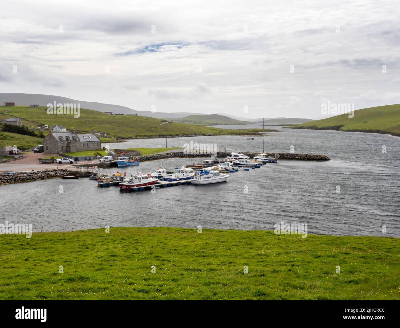 Boats at Bridge End, the connection between East and West Burra ...