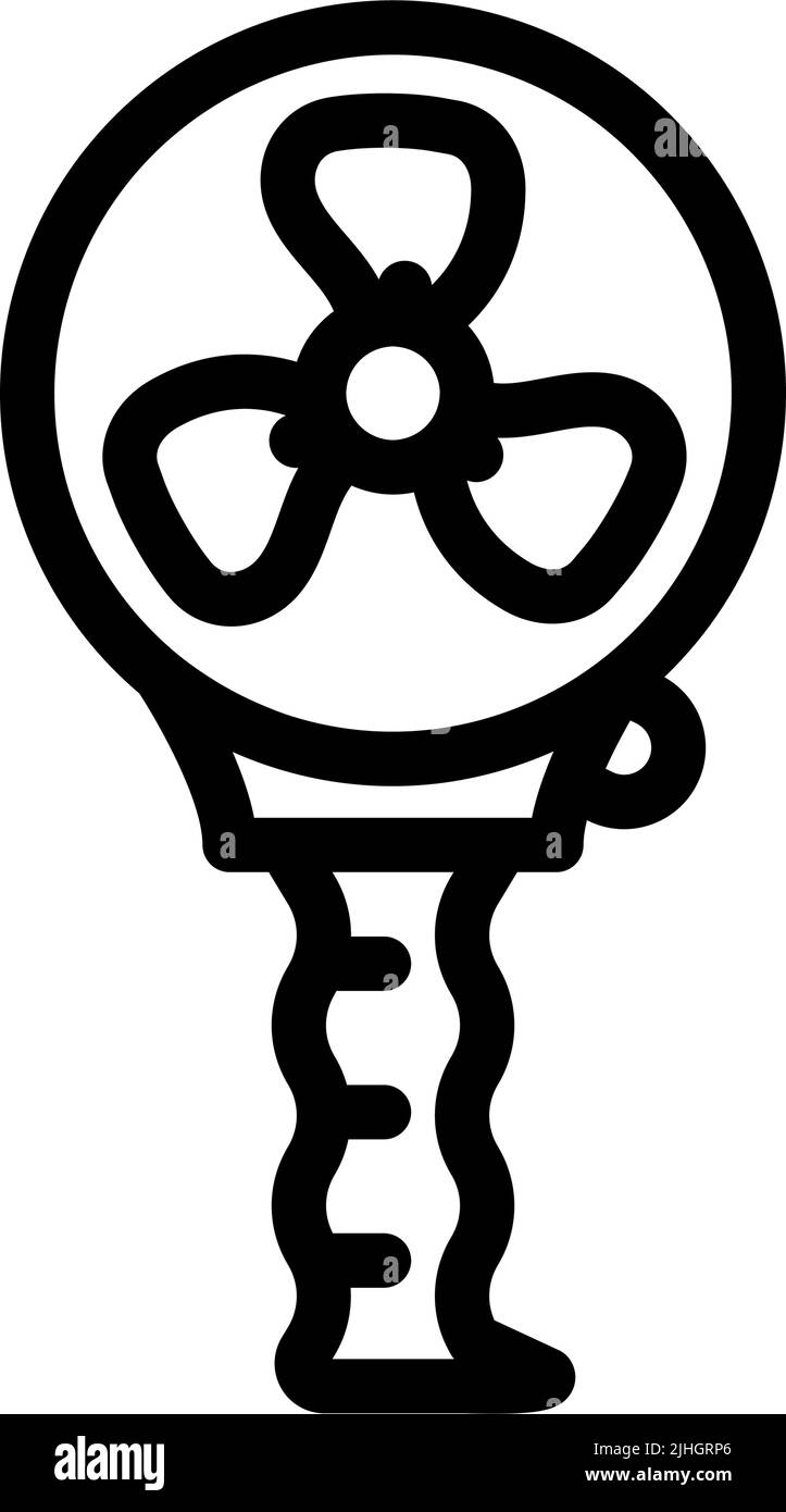 handle fan line icon vector illustration Stock Vector Image & Art - Alamy