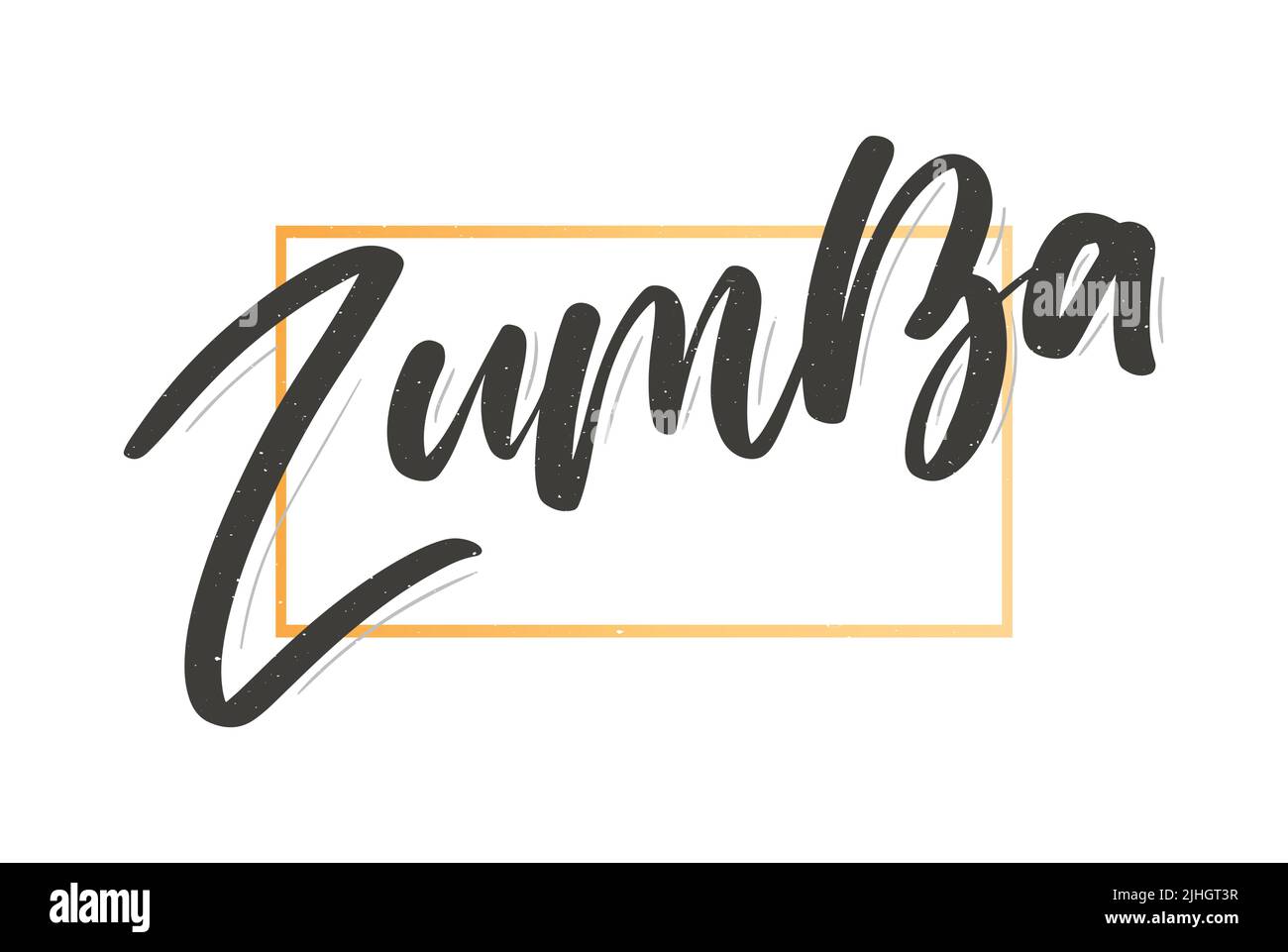 Zumba dance studio text. Calligraphy word banner design. Aerobic ...