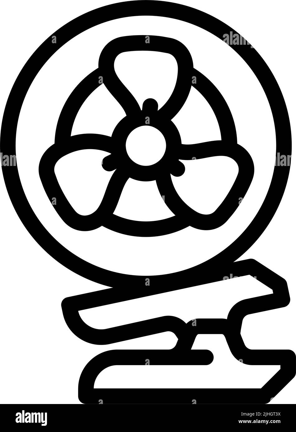 fan with clip line icon vector illustration Stock Vector Image & Art ...