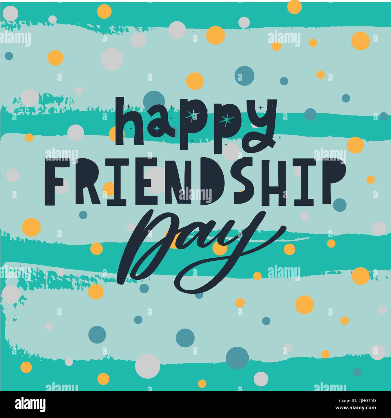 Friendship day vector illustration with text and elements for ...
