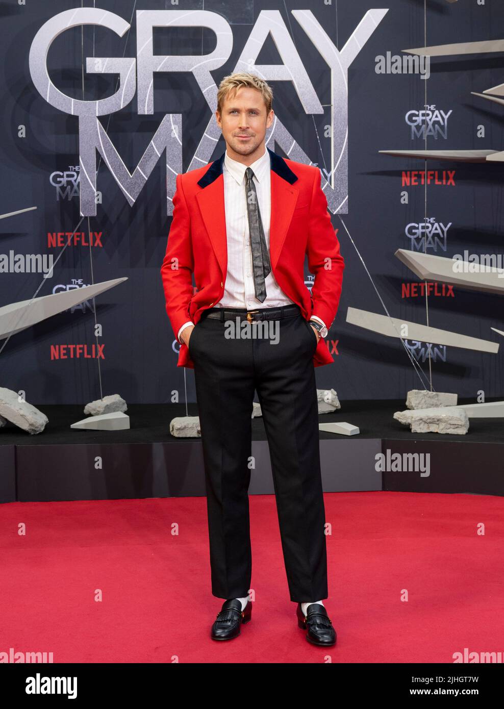 Berlin, Germany. 18th July, 2022. Actor Ryan Gosling arrives for a ...