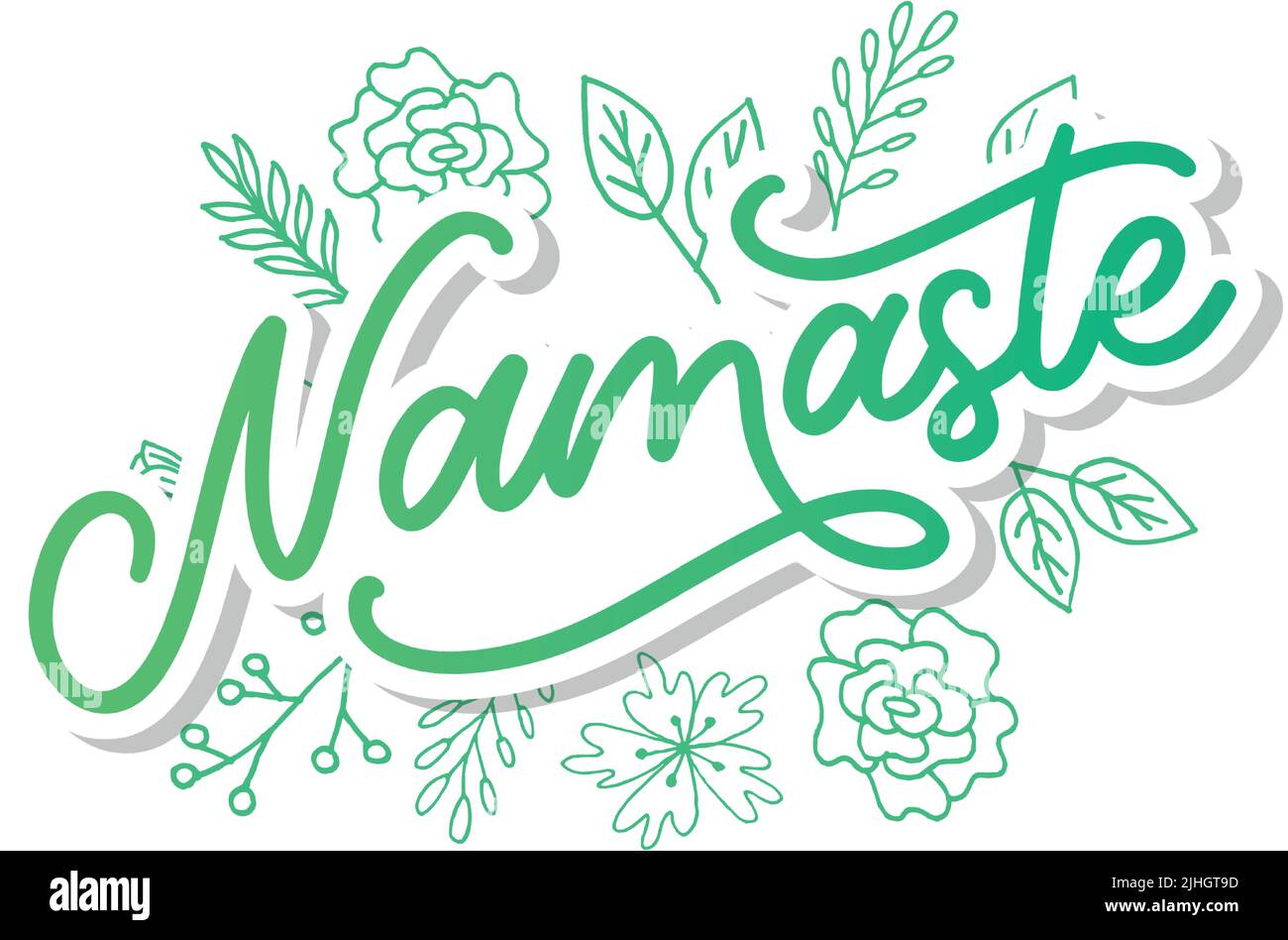 Namaste lettering Indian greeting, Hello in Hindi T shirt hand lettered ...
