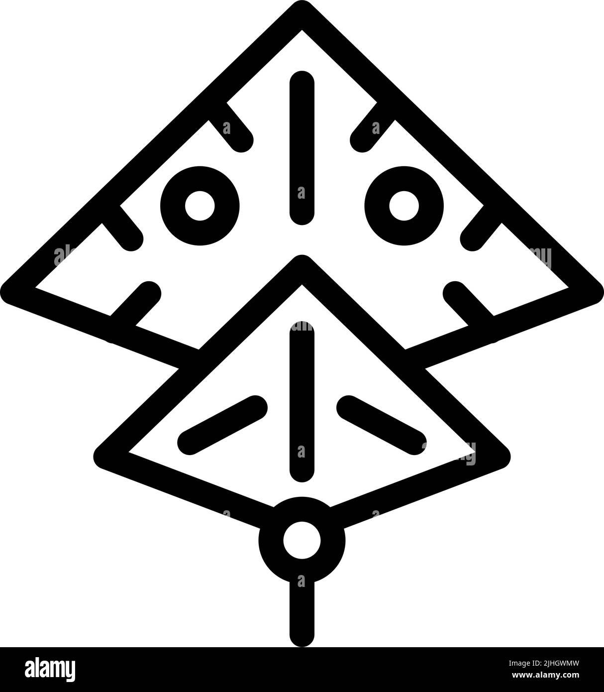 japanese kite line icon vector illustration Stock Vector Image & Art ...