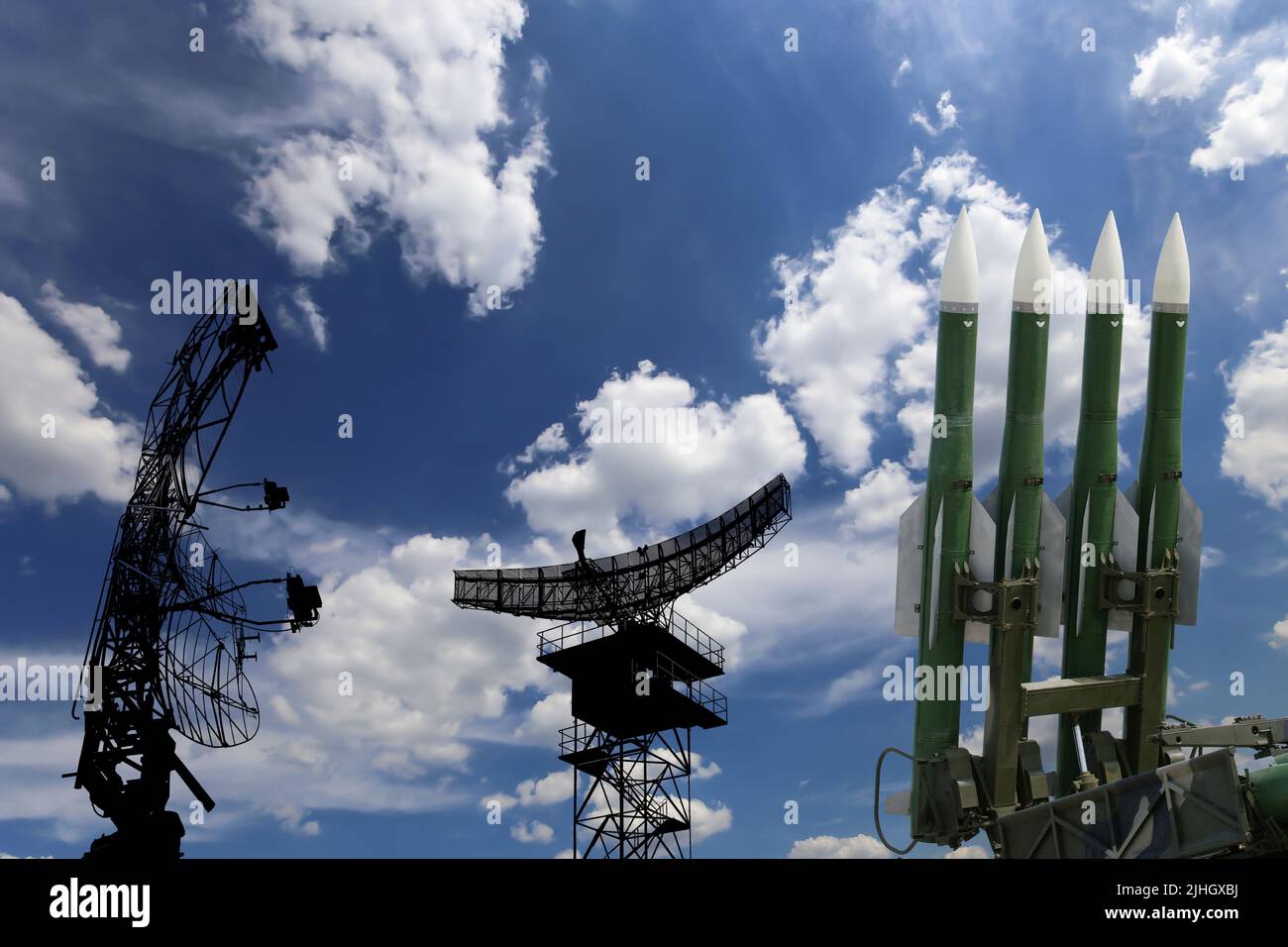 Air defense radars of military mobile anti aircraft systems and modern ...