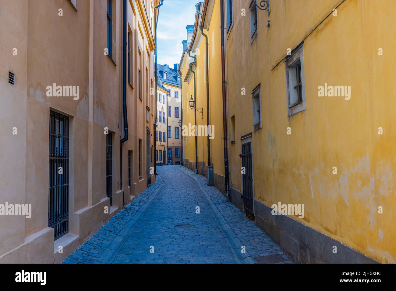 View of landscape between two buildings hi-res stock photography and ...