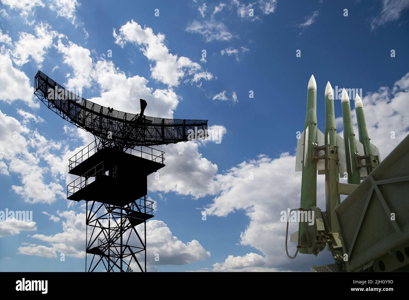 Air defense radars of military mobile anti aircraft systems and modern ...