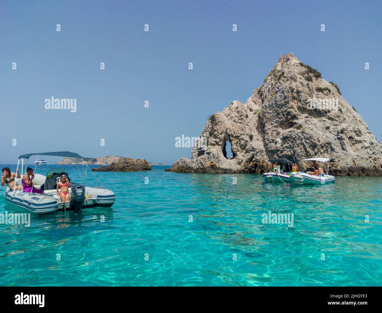 Italy, June 2022: breathtaking views with sea and cliffs at the Tremiti ...