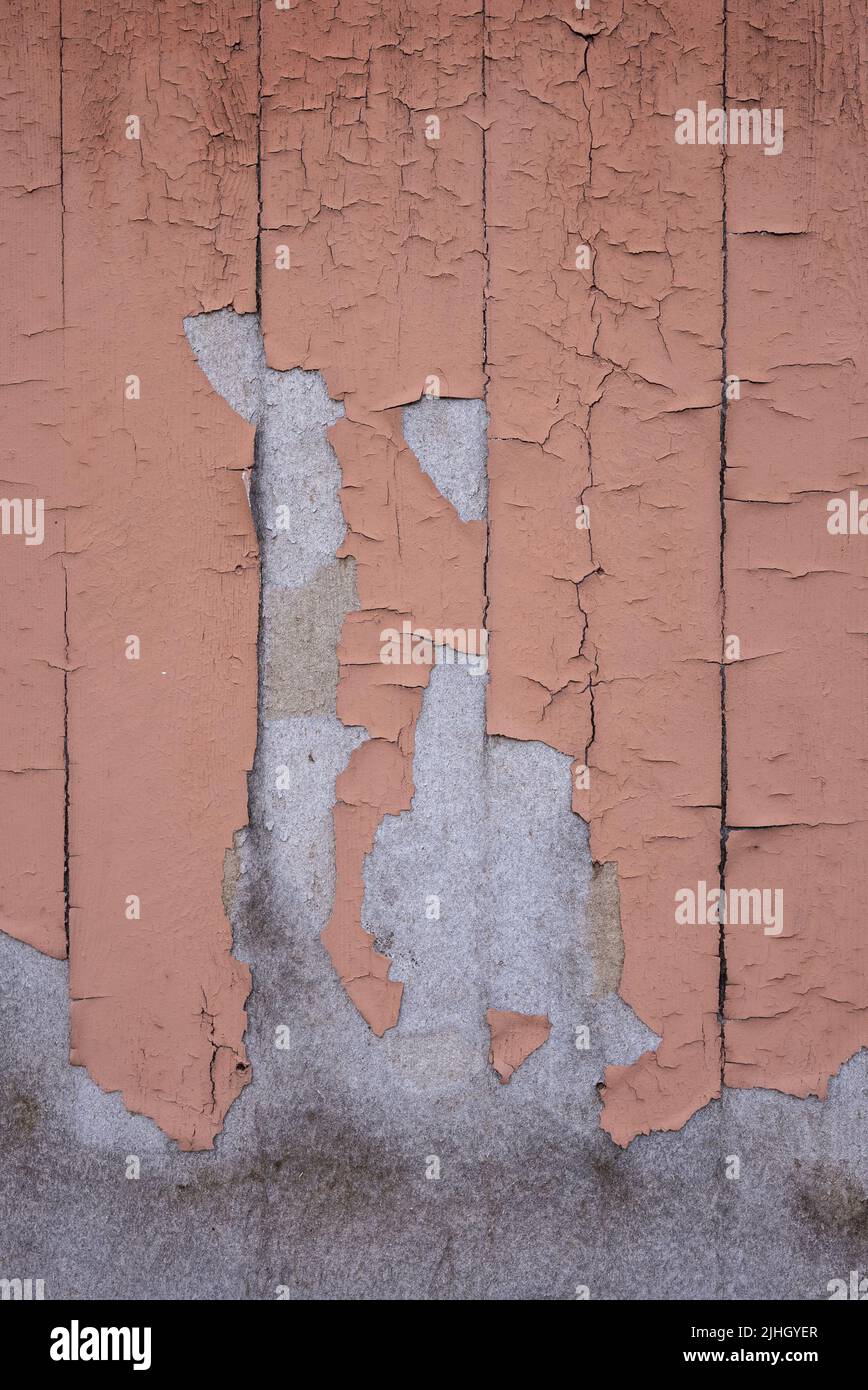 Weathering wall board with paint flaking off textured background Stock ...