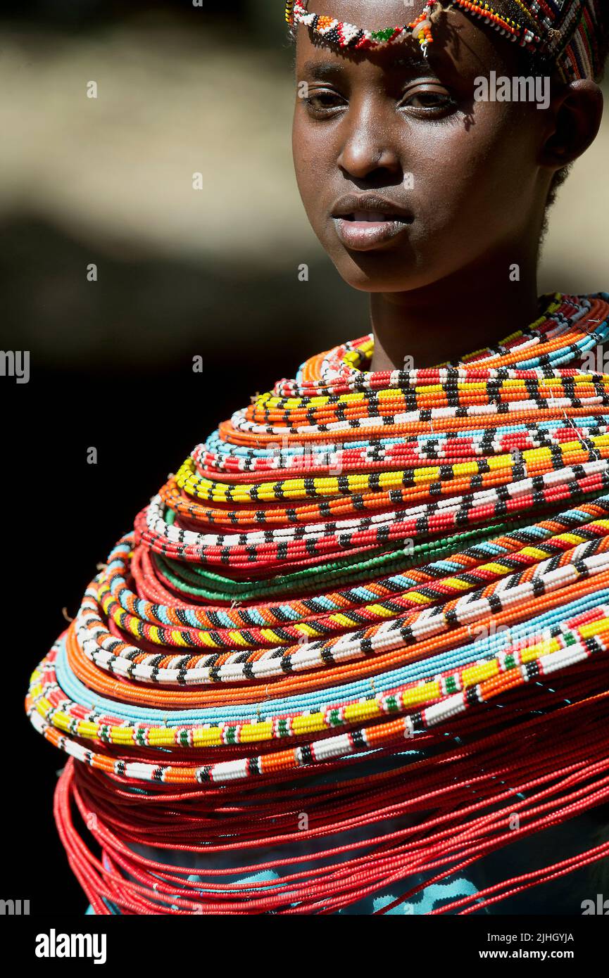 Samburu woman. Photo from the Samburu District, Kenya Stock Photo - Alamy