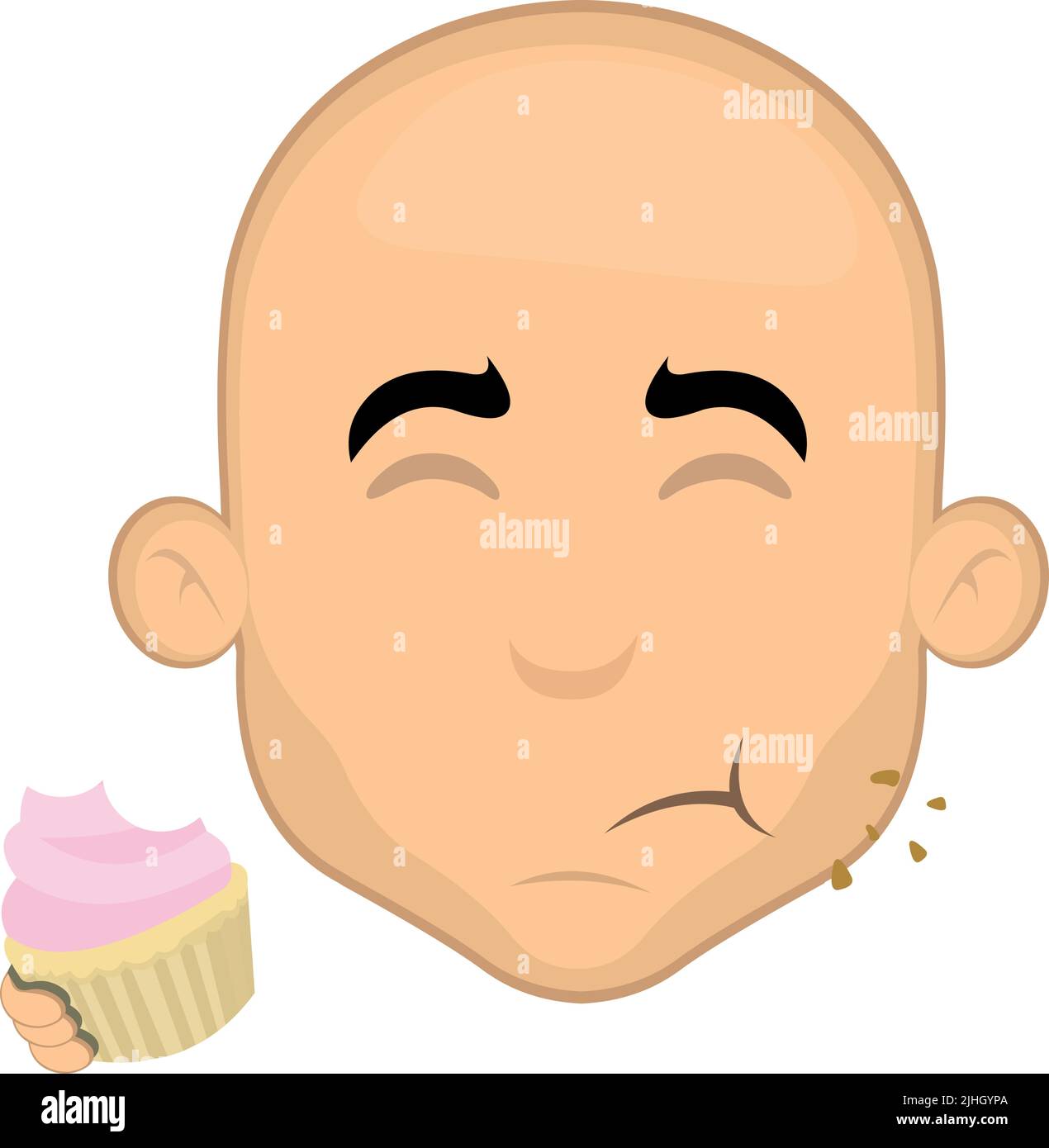 Man eating cupcake Stock Vector Images - Alamy