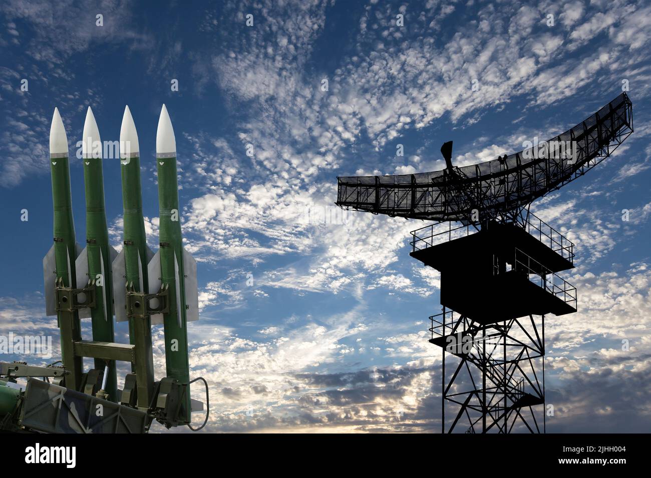 Air defense radars of military mobile anti aircraft systems and modern ...