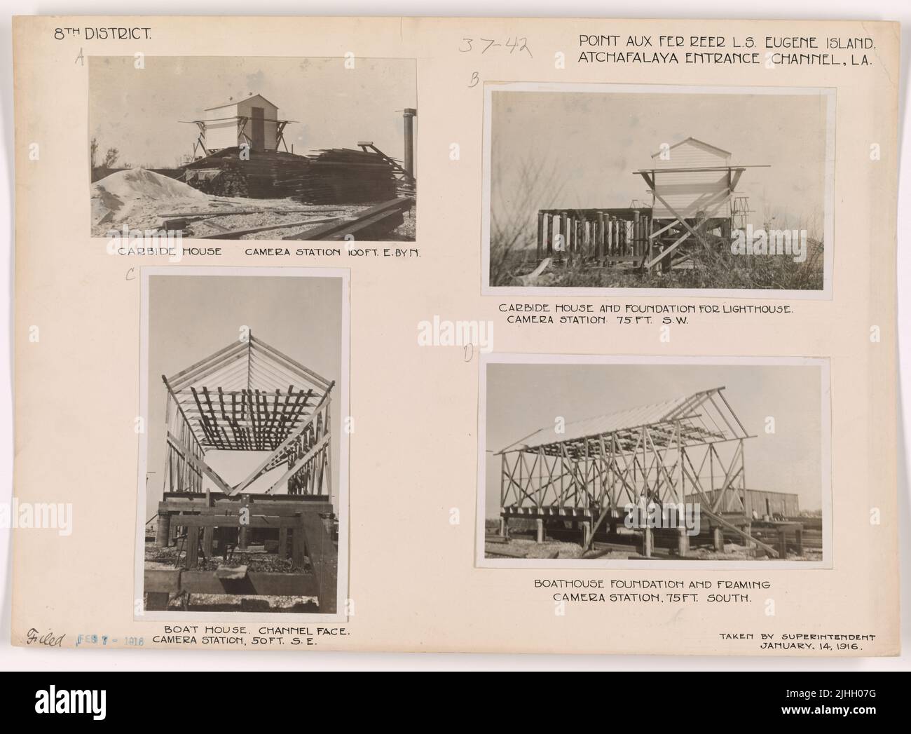 LA - Point Aux Fer Reef. Point Aux Fer Reef Light Station, Louisiana ...