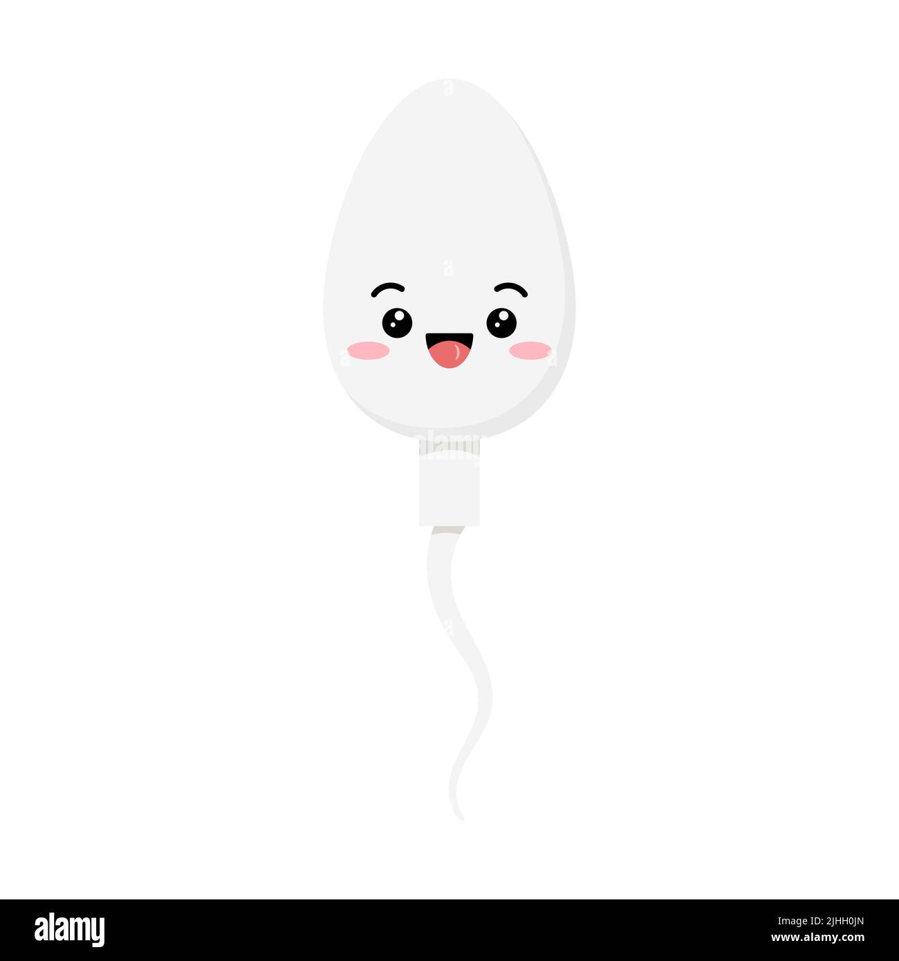 Cute sperm semen cell smiling character emoji with face Stock Vector ...