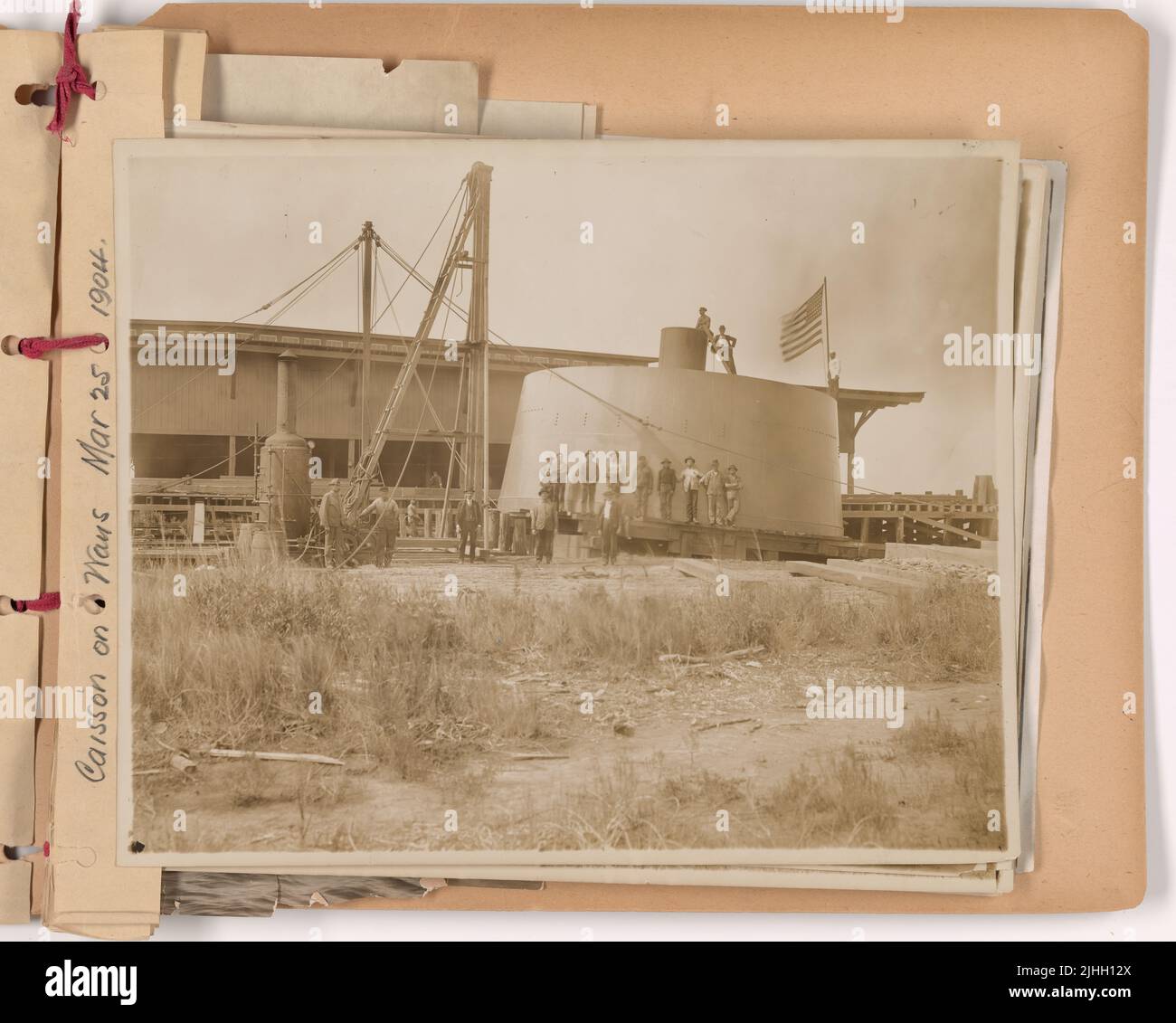 TX - Sabine Bank. Sabine Bank Light Station, Texas. Caisson on ways ...